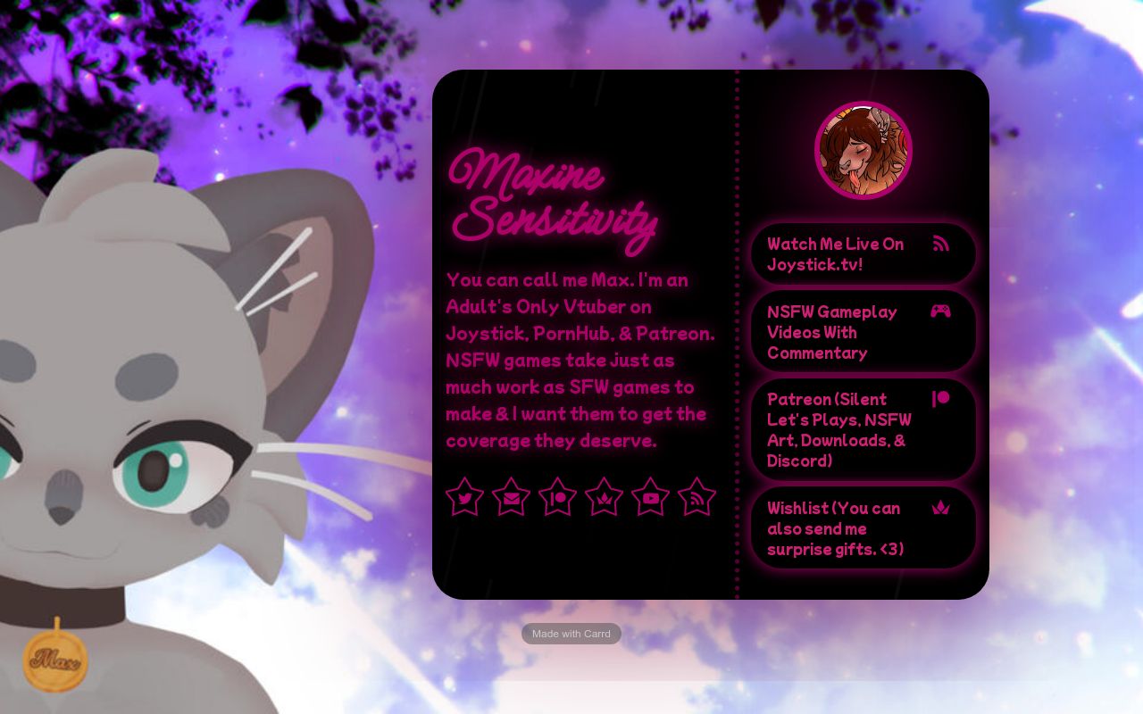 Maxine Sensitivity - High Quality NSFW Gaming